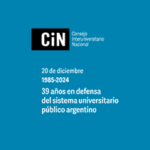 CIN | Consejo Interuniversitario Nacional